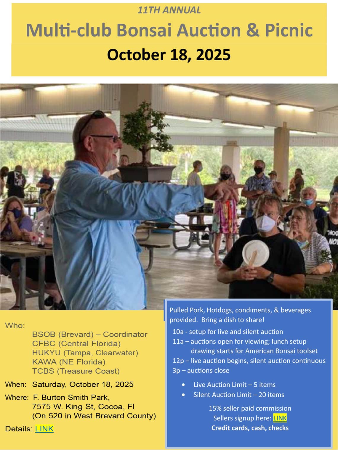 BSOB 11th Annual Bonsai Auction and Picnic - BSF Bonsai