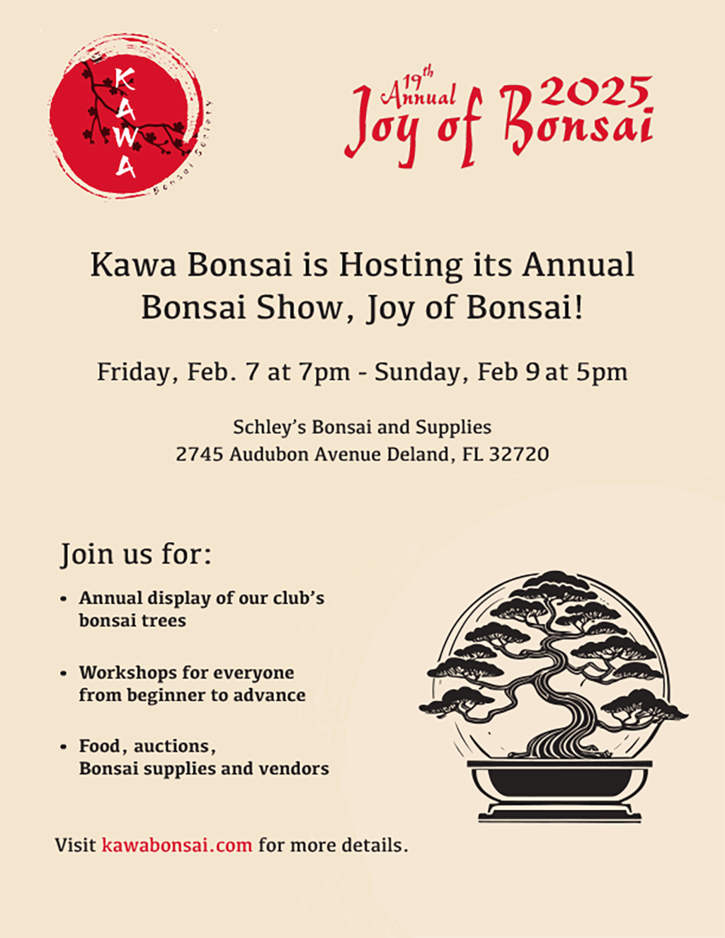 19th Annual Joy of Bonsai 2025 - BSF Bonsai